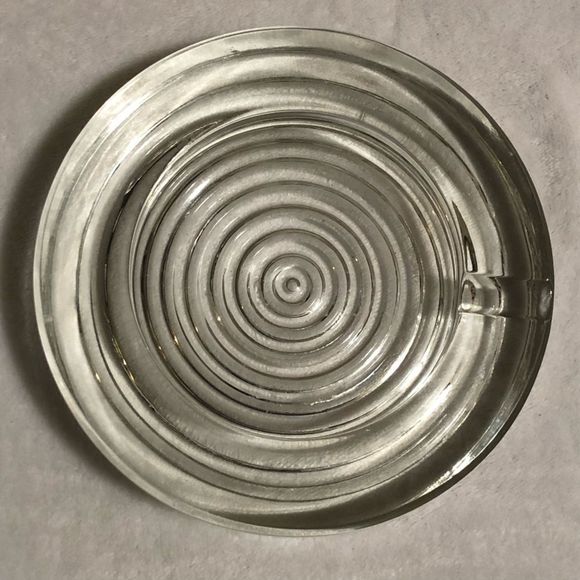 Vintage | Accents | Vintage Heavy Clear Glass Ashtray | Poshmark